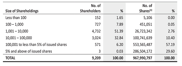 Investor Relations: Shareholdings